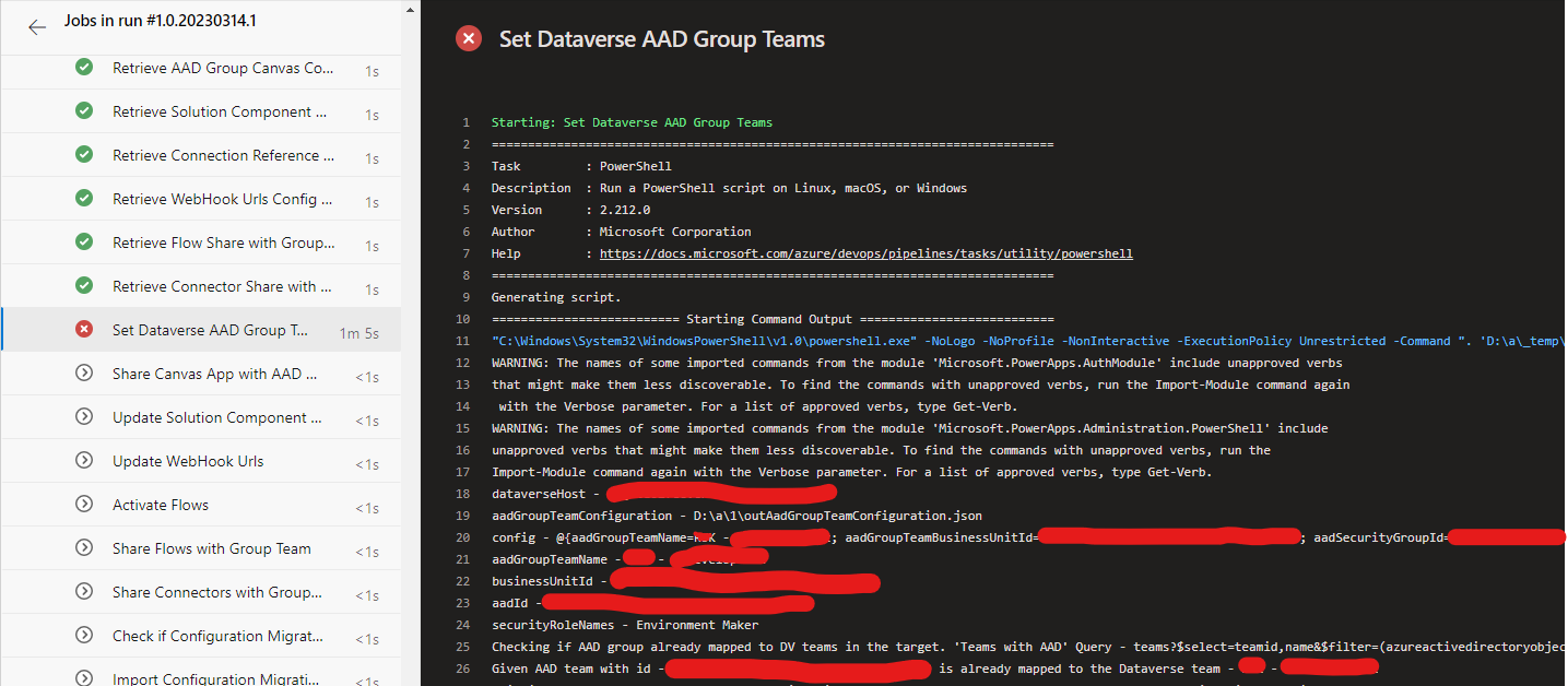 [ALM Accelerator - BUG]: failed pipeline on Set Dataverse AAD Group Teams · Issue #4991 ...