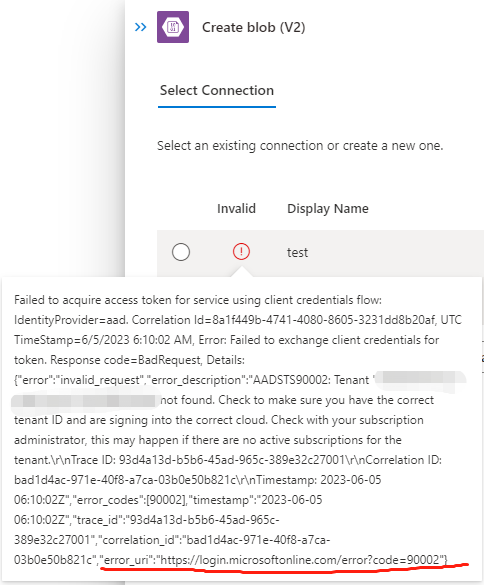 Mooncake Logic App Azure Blob Storage V2 Can T Create A Connection Using Service Principal