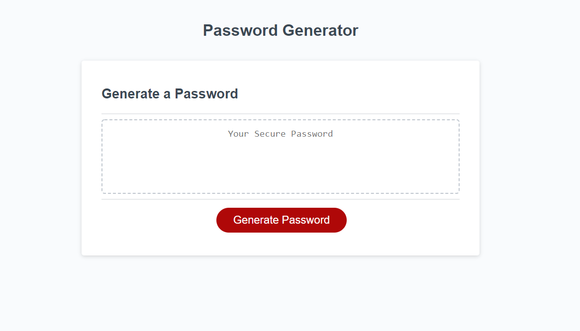 GitHub - richinatl/javaScript-passwordGenerator: An easy to use ... GitHub - richinatl/javaScript-passwordGenerator: An easy to use ...
