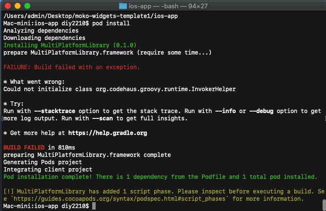 Error Pod Install · Issue #9 · icerockdev/moko-widgets-template · GitHub