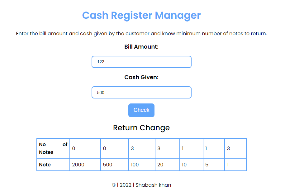 GitHub - shahbazDev/cash-register: app that tells u how much change to ...
