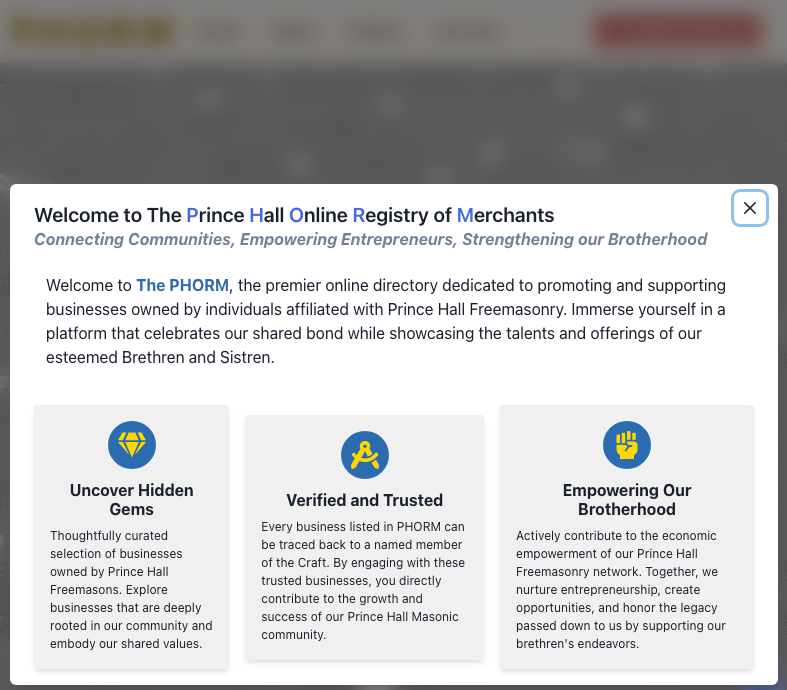 GitHub - Kiel-H-Byrne/PHORM: Prince Hall's Online Registry of Merchants - Locate businesses ...
