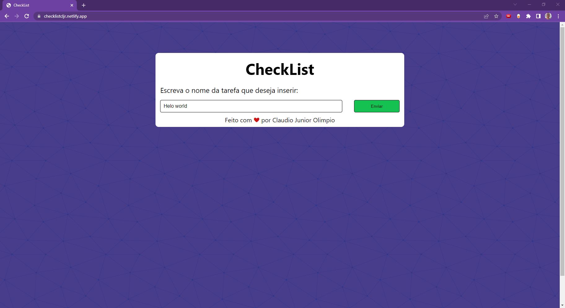 GitHub - ClaudioProjects/Checklist: Checklist | Js | CSS | HTML