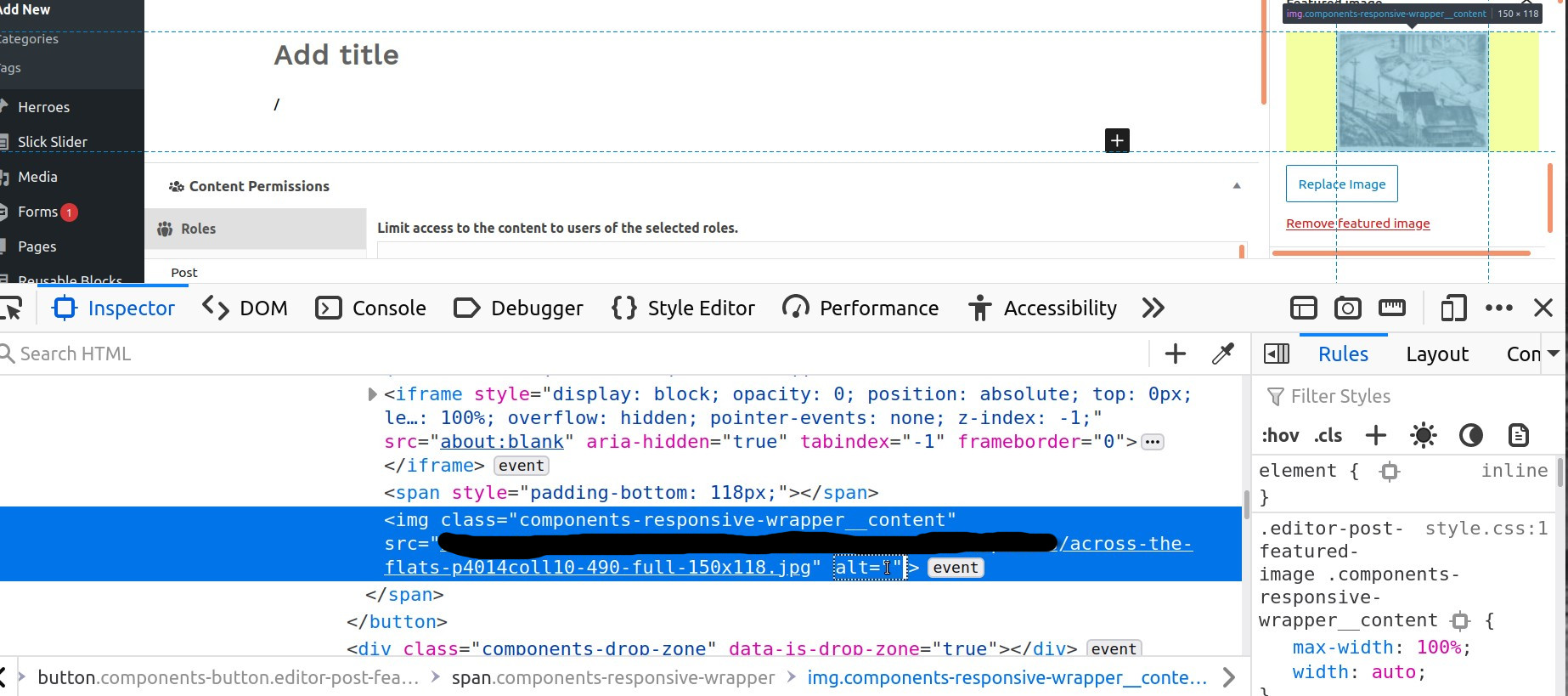 Srcset And Sizes Attributes Missing From The Featured Image Meta Box · Issue 20795 · Wordpress