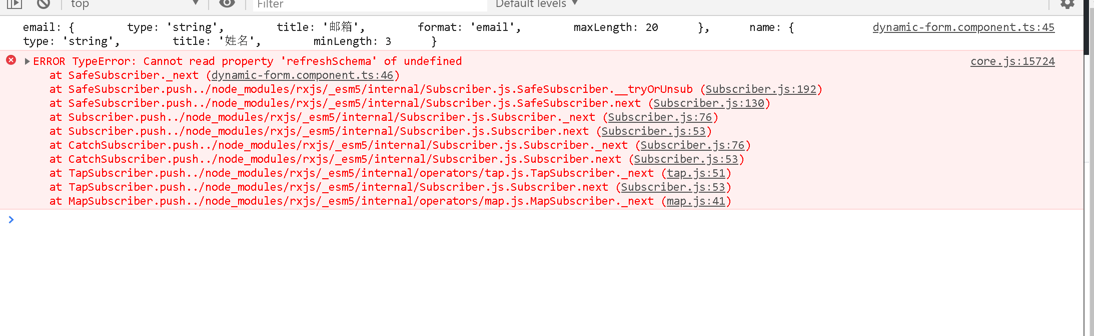 sf动态表单报错 · Issue #1229 · ng-alain/ng-alain · GitHub