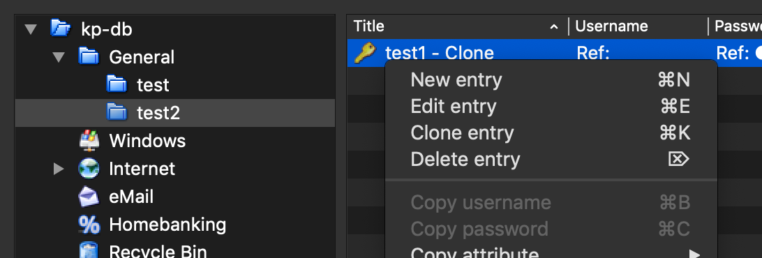 [PRE-RELEASE] KeePassXC fails to resolve the entry reference if the referenced entry is in a ...