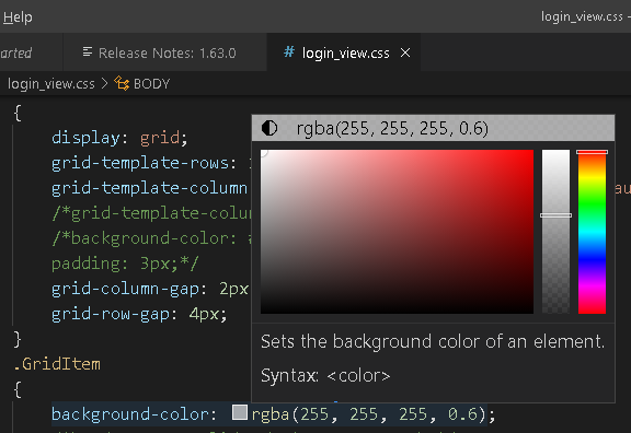 Colorpicker Bug · Issue 138448 · Microsoftvscode · Github
