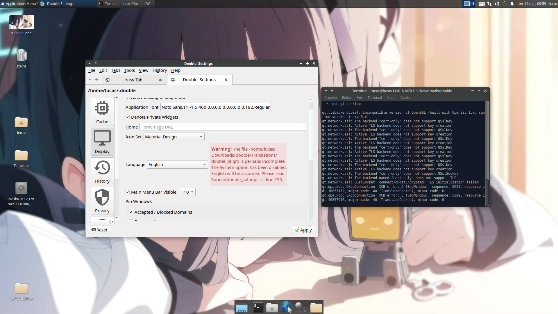 Portuguese translation. · Issue #176 · textbrowser/dooble · GitHub