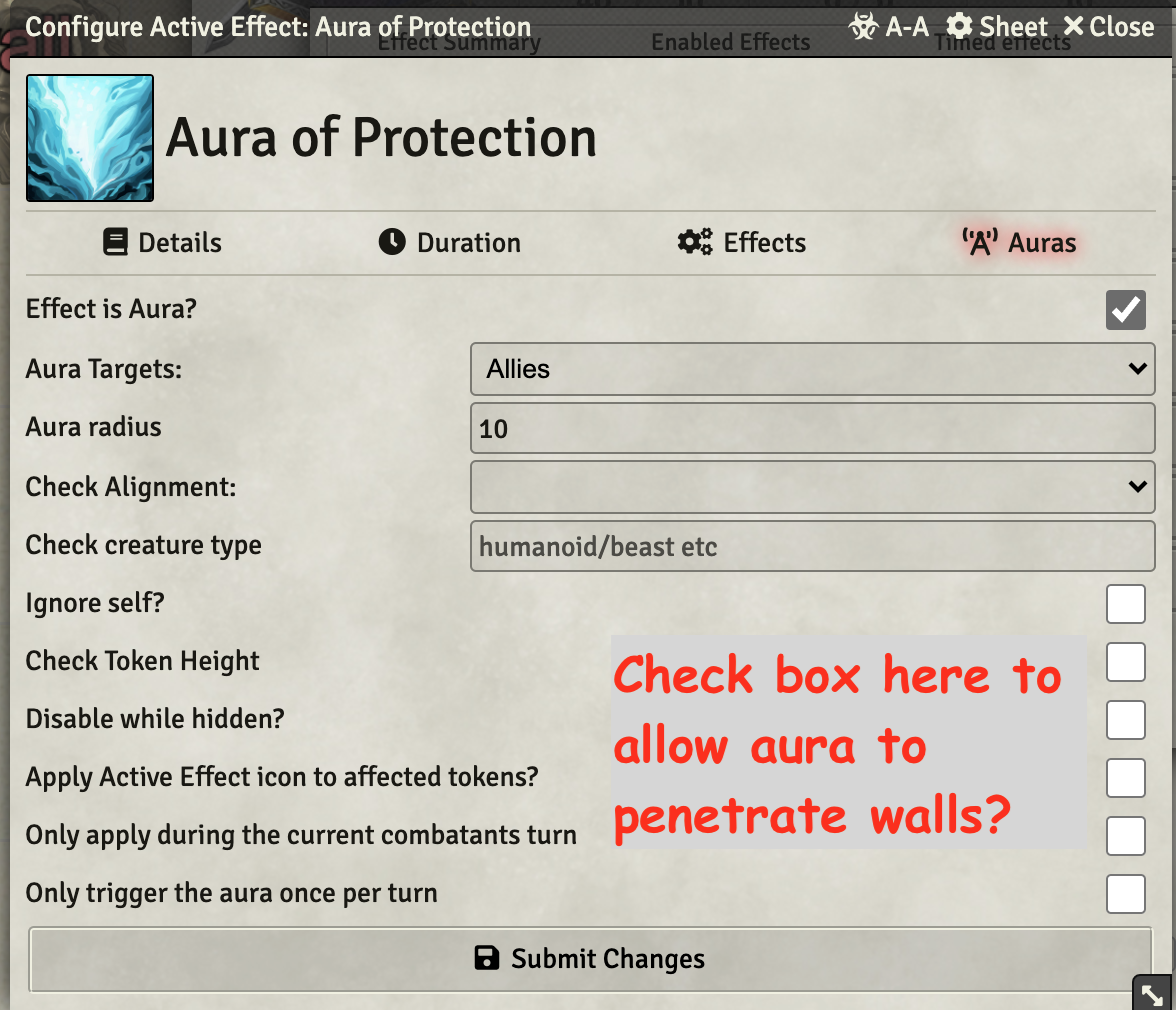 Add a per Aura "Walls Block Aura" option · Issue #231 · kandashi/Active-Auras · GitHub