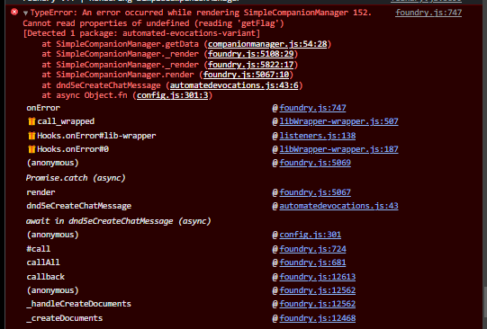 [BUG] Errors while using automation · Issue #11 · p4535992/foundryvtt-automated-evocations ...