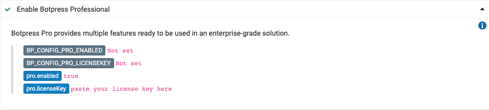 [BUG]:Production check list doesn't display the right information in the Botpress Pro section ...