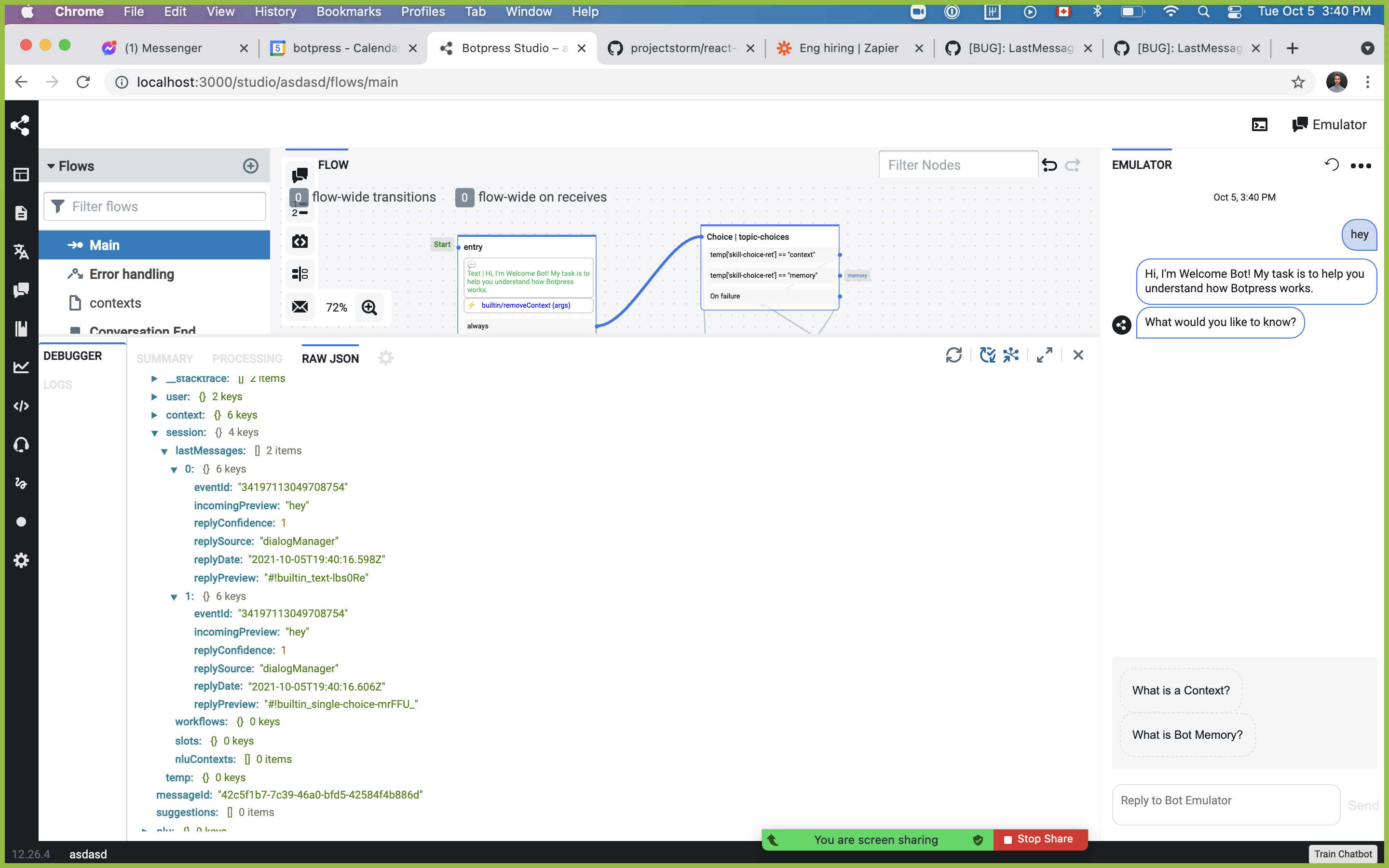[BUG]: LastMessages logged twice · Issue #1334 · botpress/v12 · GitHub
