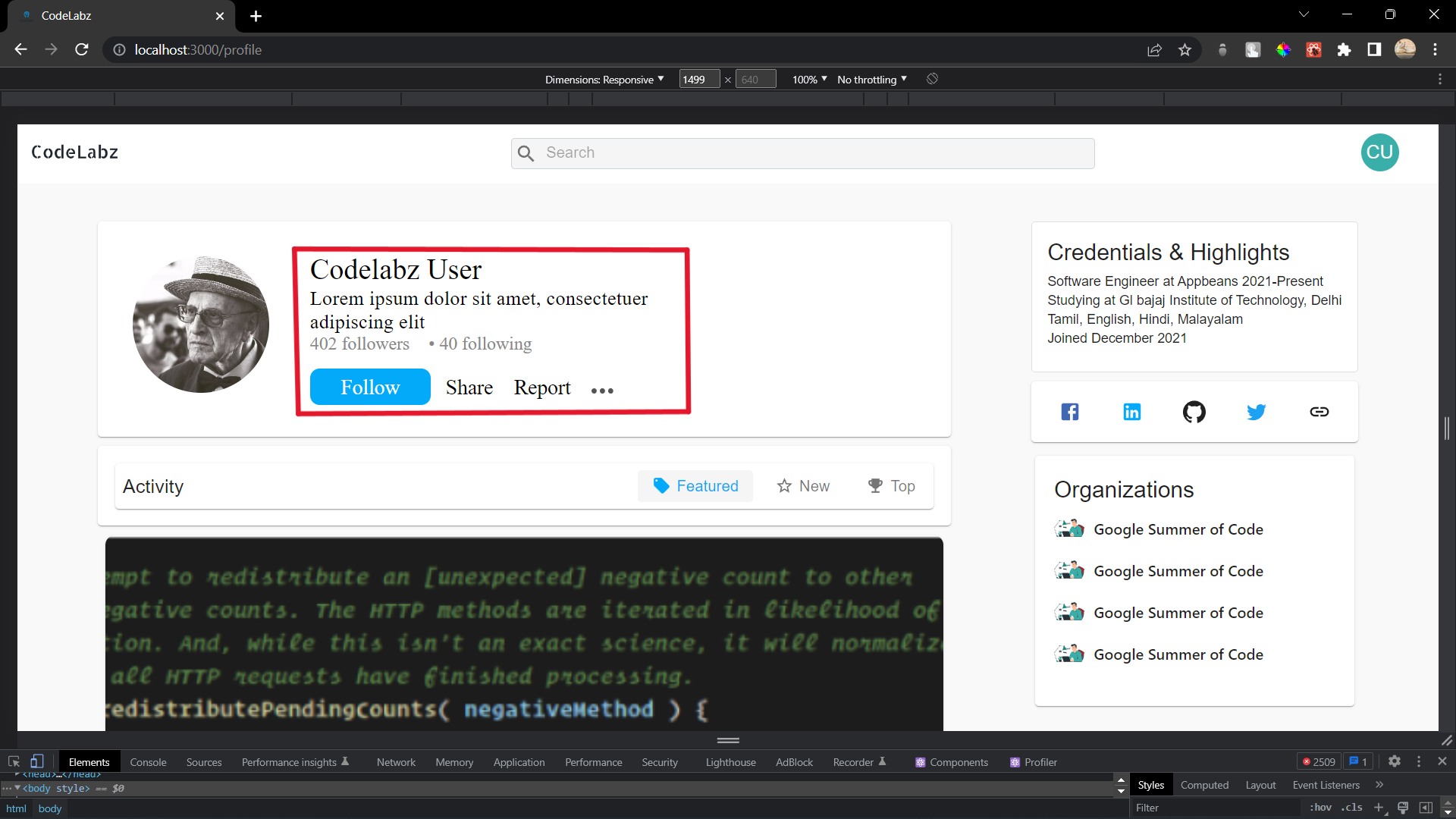 Bug : In User settings the menu disappears in small screens. · Issue #499 · scorelab/Codelabz ...