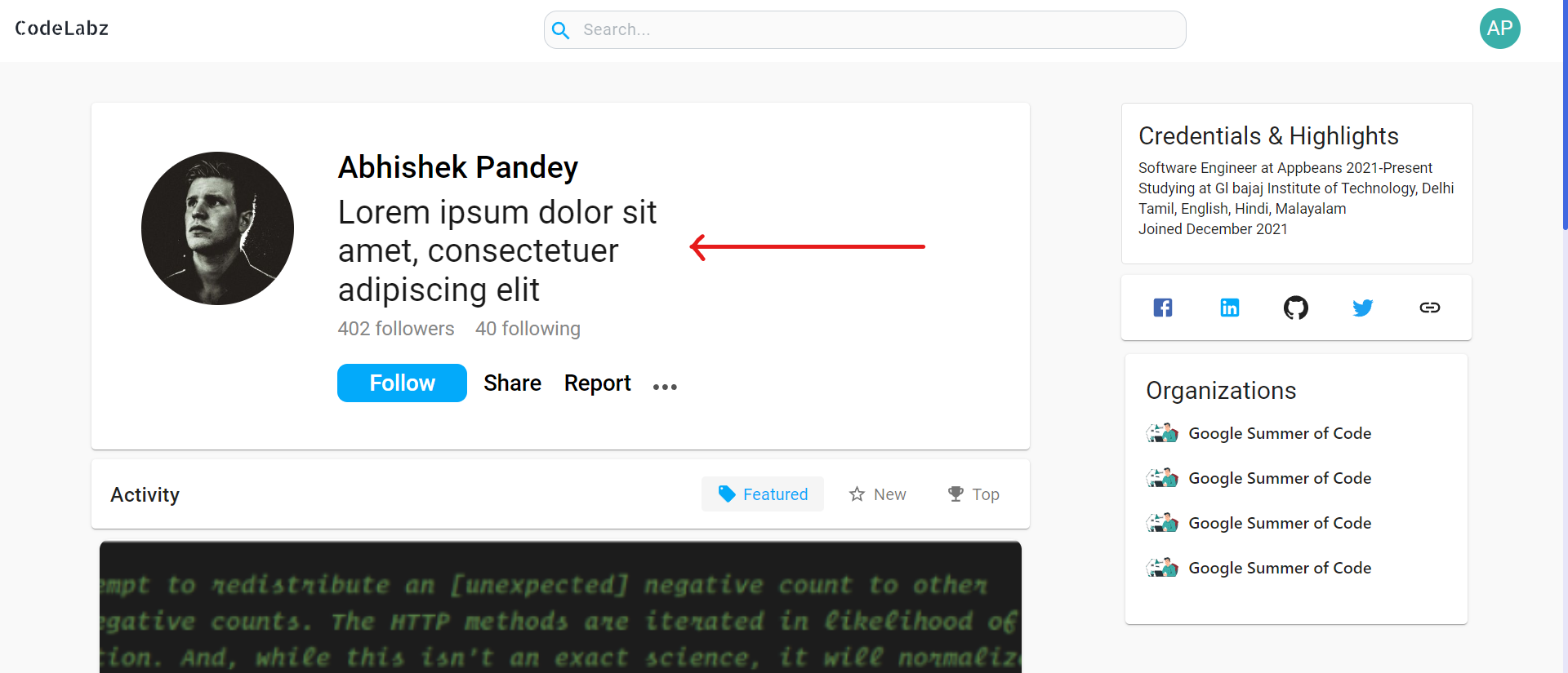 The Description Is Not Dynamic With User Data · Issue 671 · Scorelabcodelabz · Github 