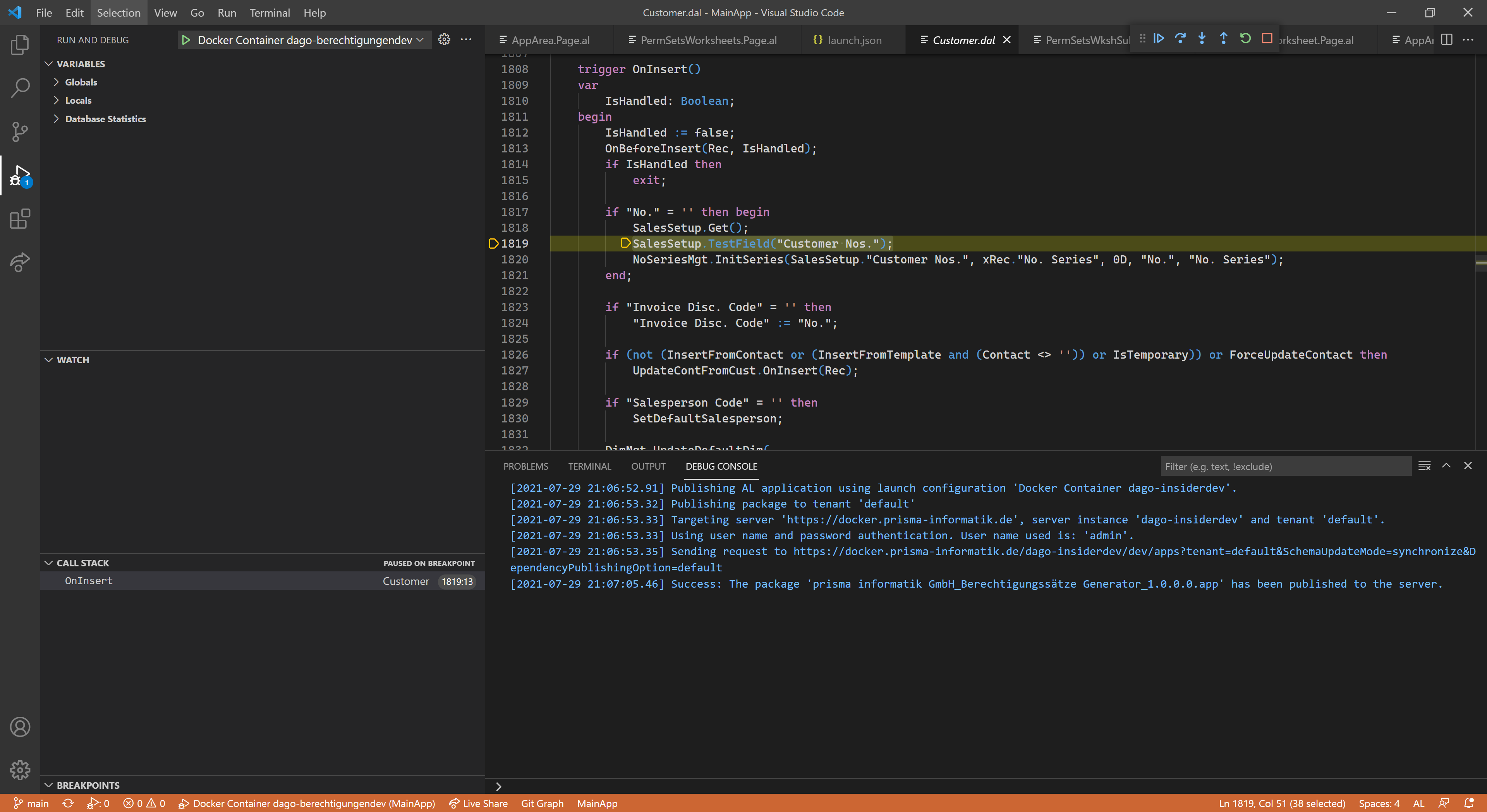 AL Debugger: Error Message will not been shown · Issue #6723 · microsoft/AL · GitHub