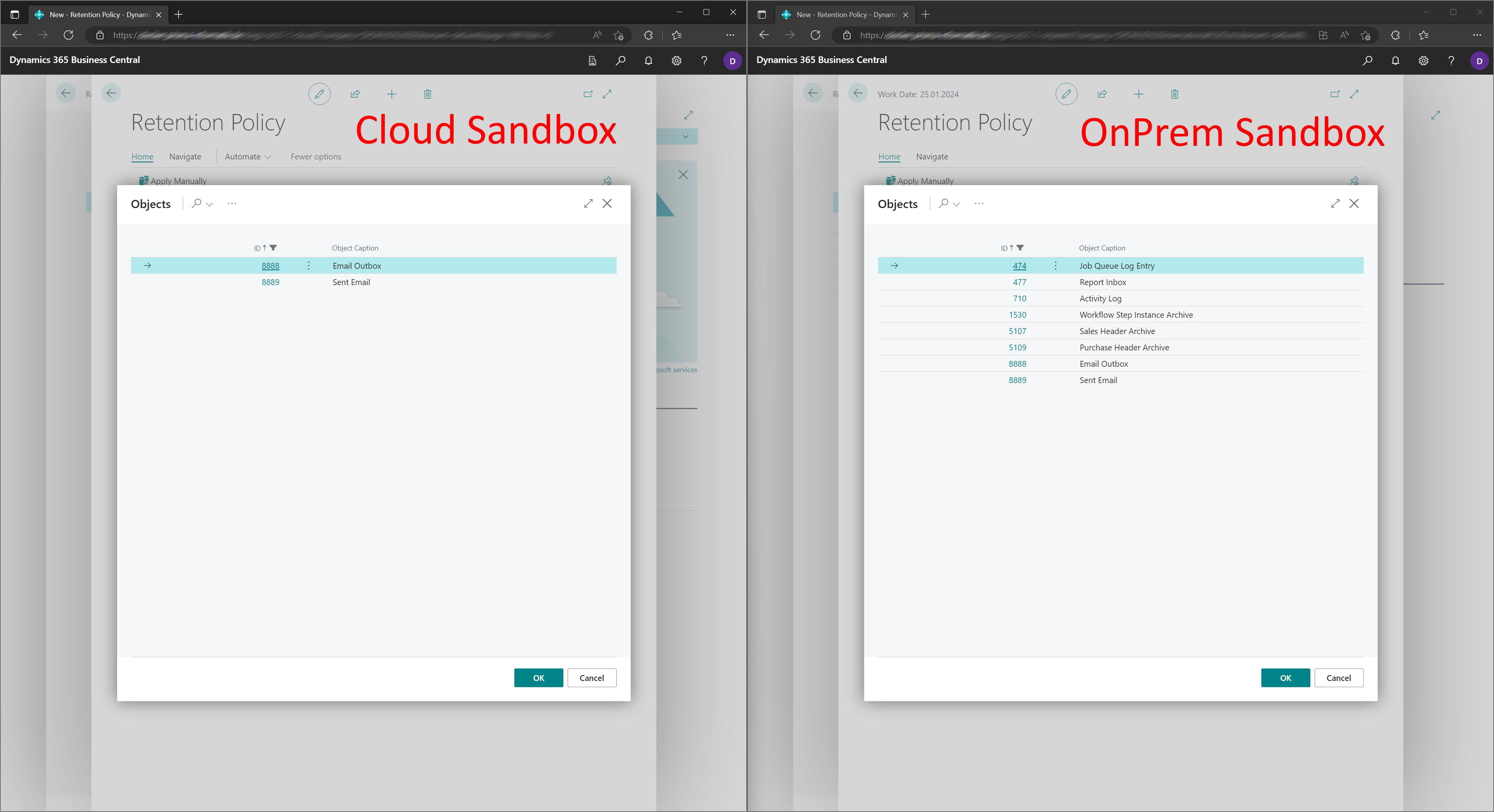 Missing Retention Policy Tables In The Cloud Sandbox · Issue 2810 · Microsoft