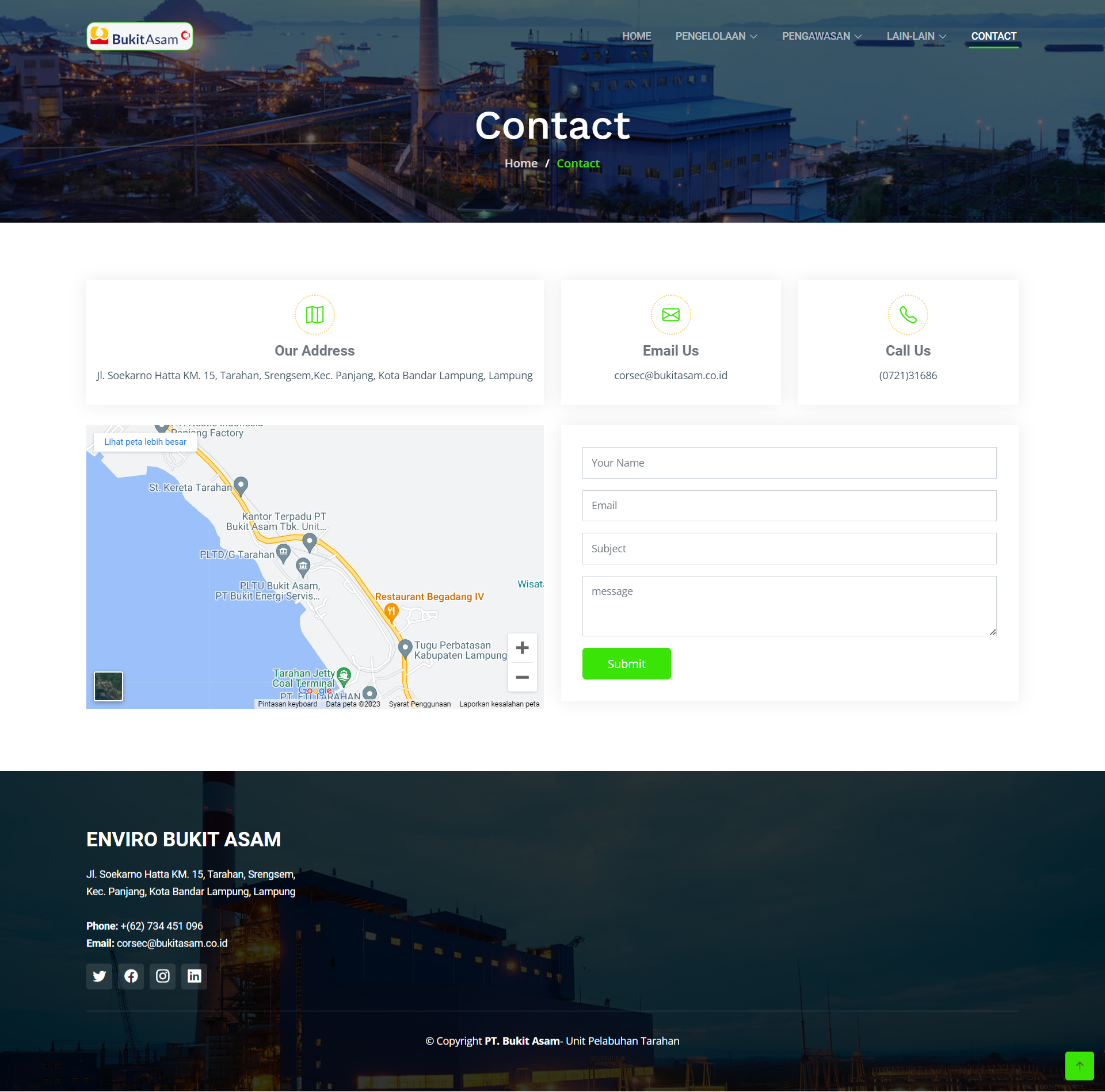 GitHub - taufikn2037/Sistem-Enviro-PTBA: Sistem Komite Lingkungan PT Bukit Asam Unit Pelabuhan ...