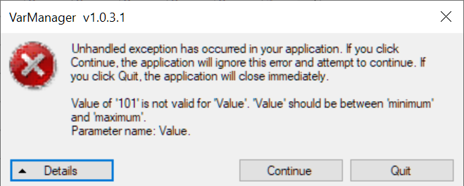 Error during UPD_DB · Issue #10 · feelfar/varManager · GitHub