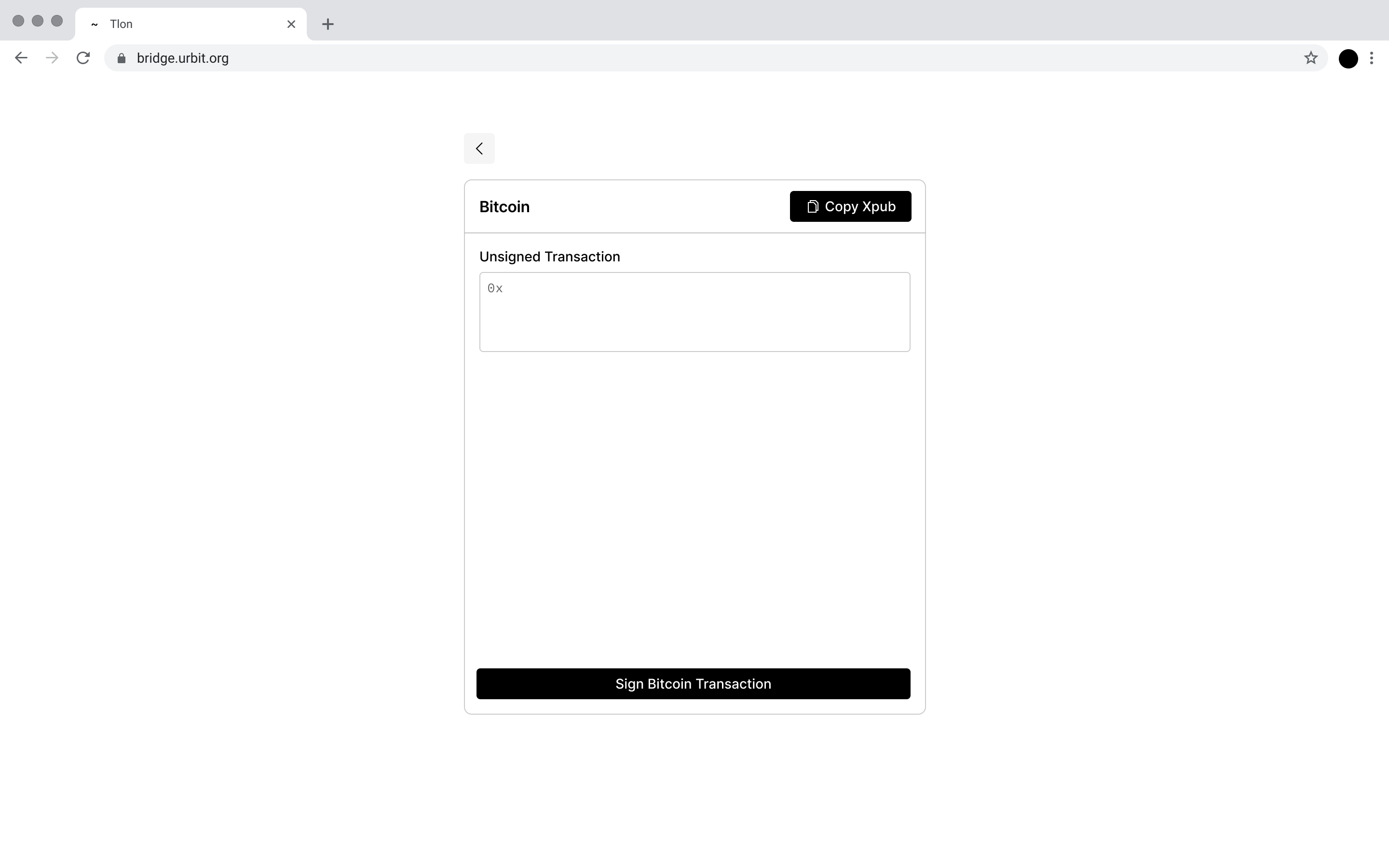 Bitcoin Screen · Issue #842 · urbit/bridge · GitHub
