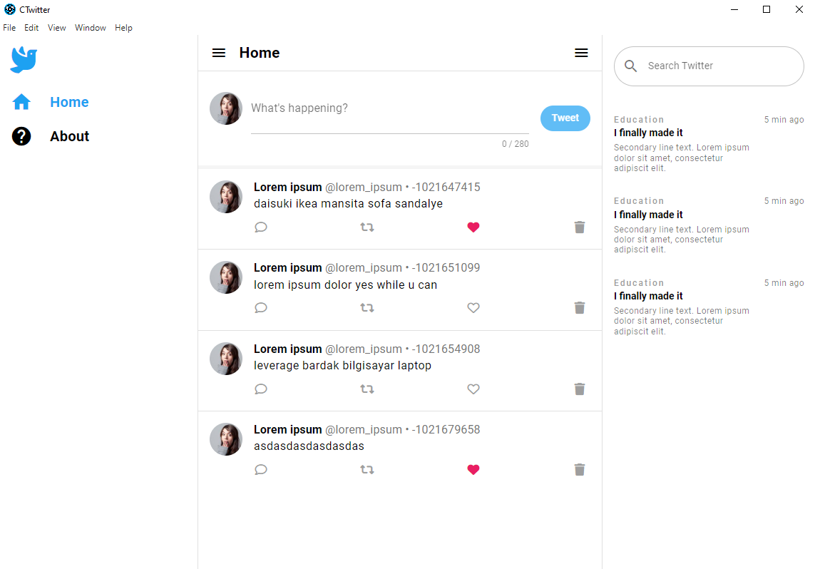 GitHub - kHealer/Twitter-Clone