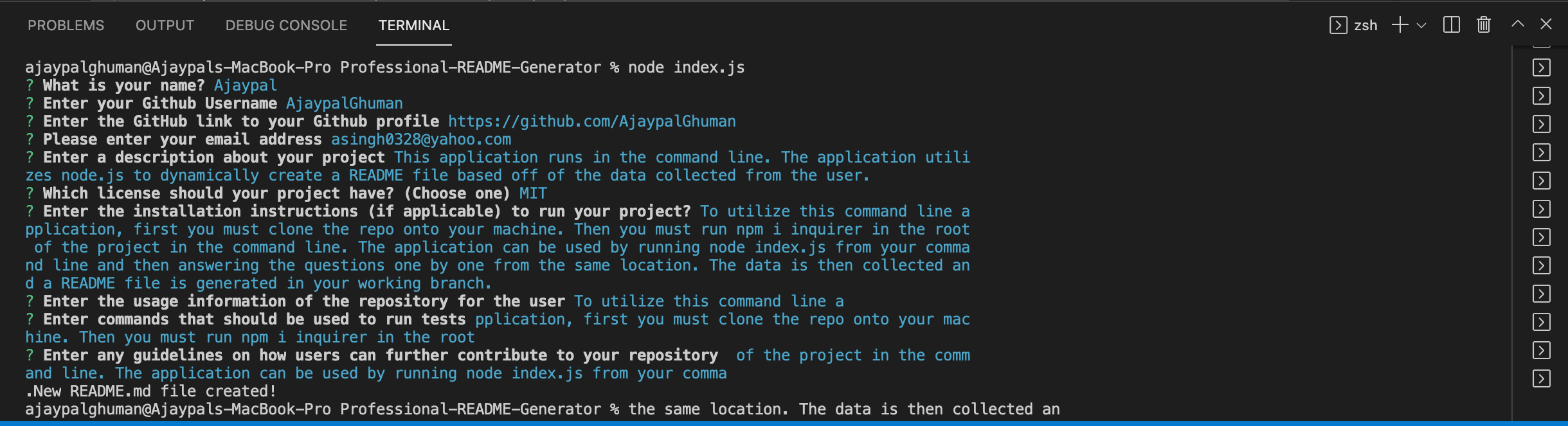 GitHub - AjaypalGhuman/Professional-README-Generator