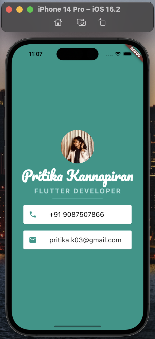 GitHub - PritikaKannapiran/Flutter_myProfile