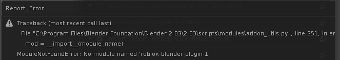 Can't enable add-on in Blender. · Issue #7 · Roblox/roblox-blender-plugin · GitHub