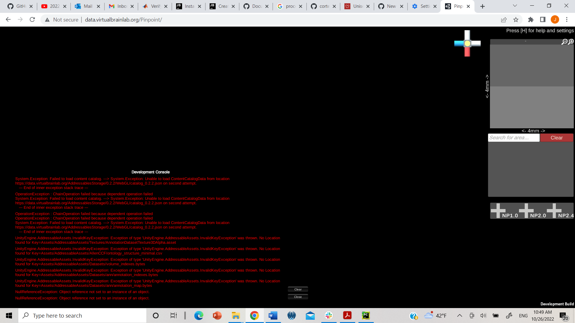 Error- System exception-failed to load content catalog · Issue #229 · VirtualBrainLab/Pinpoint ...