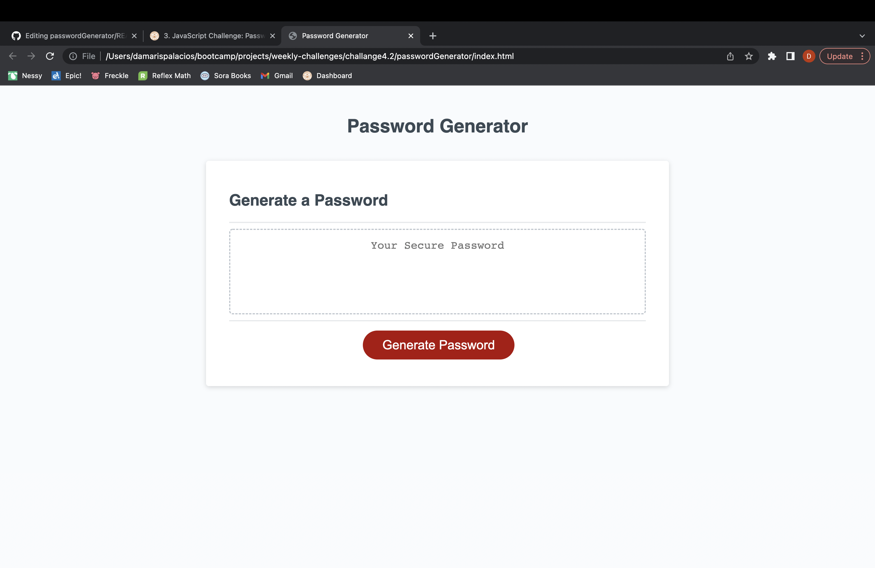 GitHub - dslpz/passwordGenerator