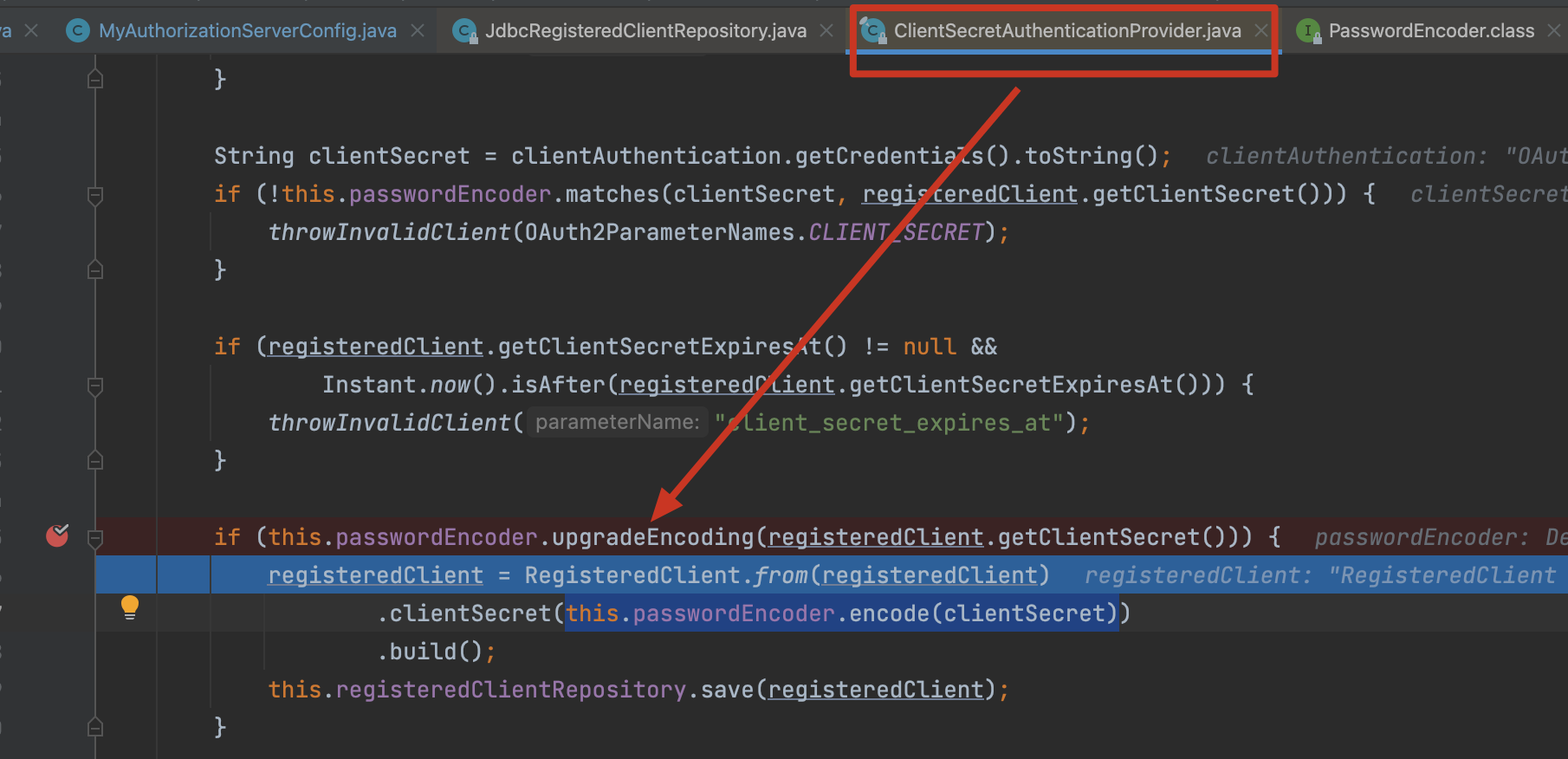 The client secret in the database will become {bcrypt} secret when login. · Issue #1337 · spring ...