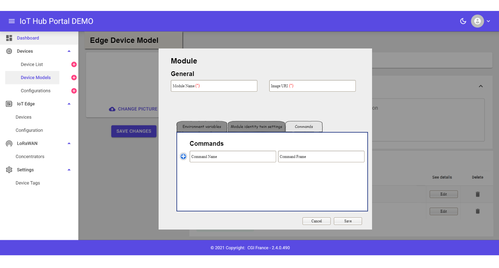 Task: Design mockups for edge model details and creation pages · Issue ...