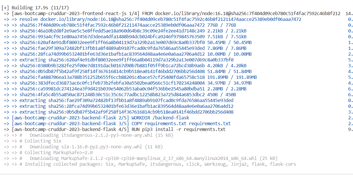 Docker Compose · Issue #17 · Marciemaps/aws-bootcamp-cruddur-2023 · GitHub
