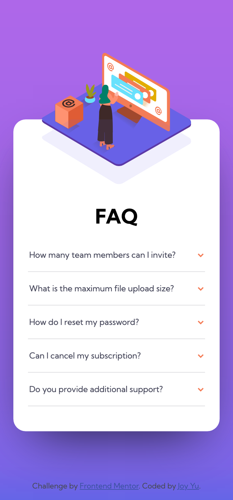 Github Joy21fs Frontend Mentor Challenge Faq According Card
