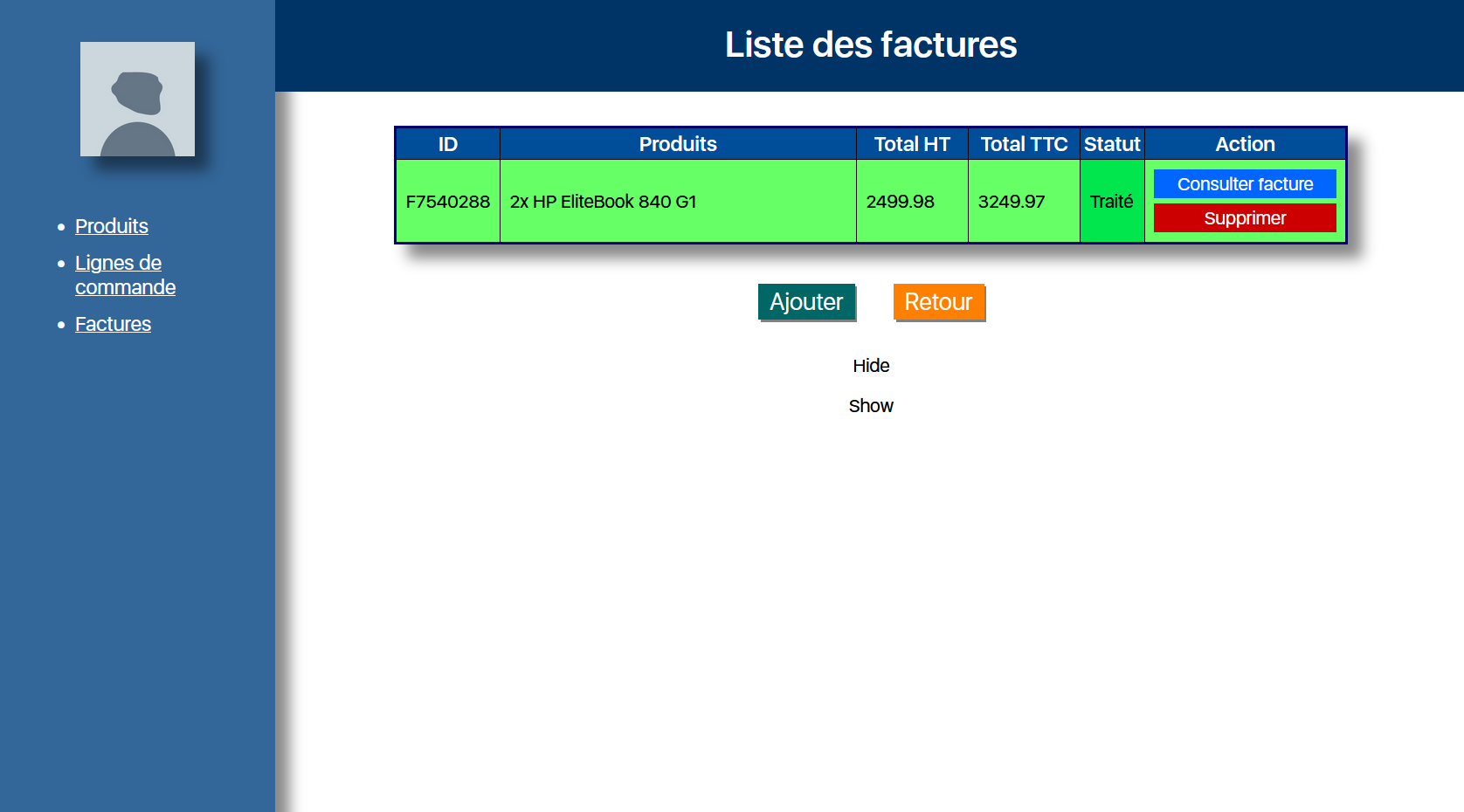 GitHub - itshichabk/stage_webapp: Une appli Flask de gestion de lignes de commandes et de factures