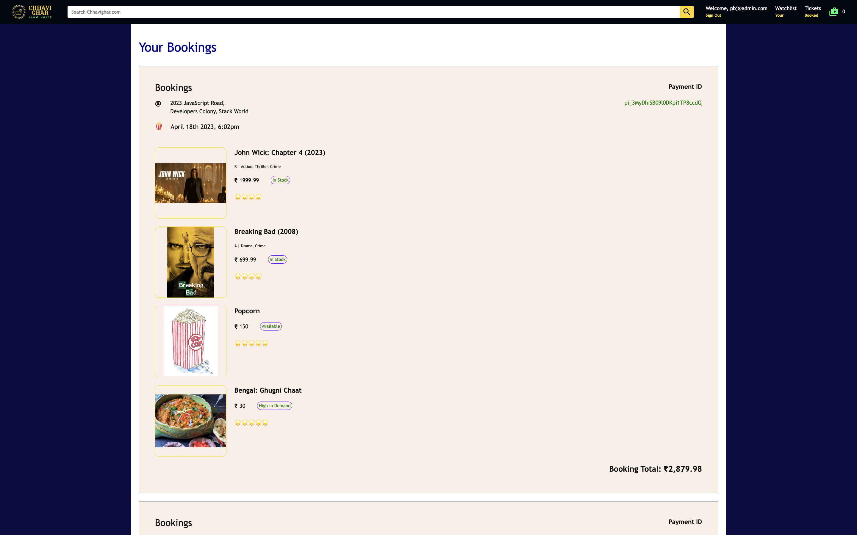 GitHub - ami-pbj/Chhavi-Ghar: A full stack movie booking web application built on Java, Spring ...