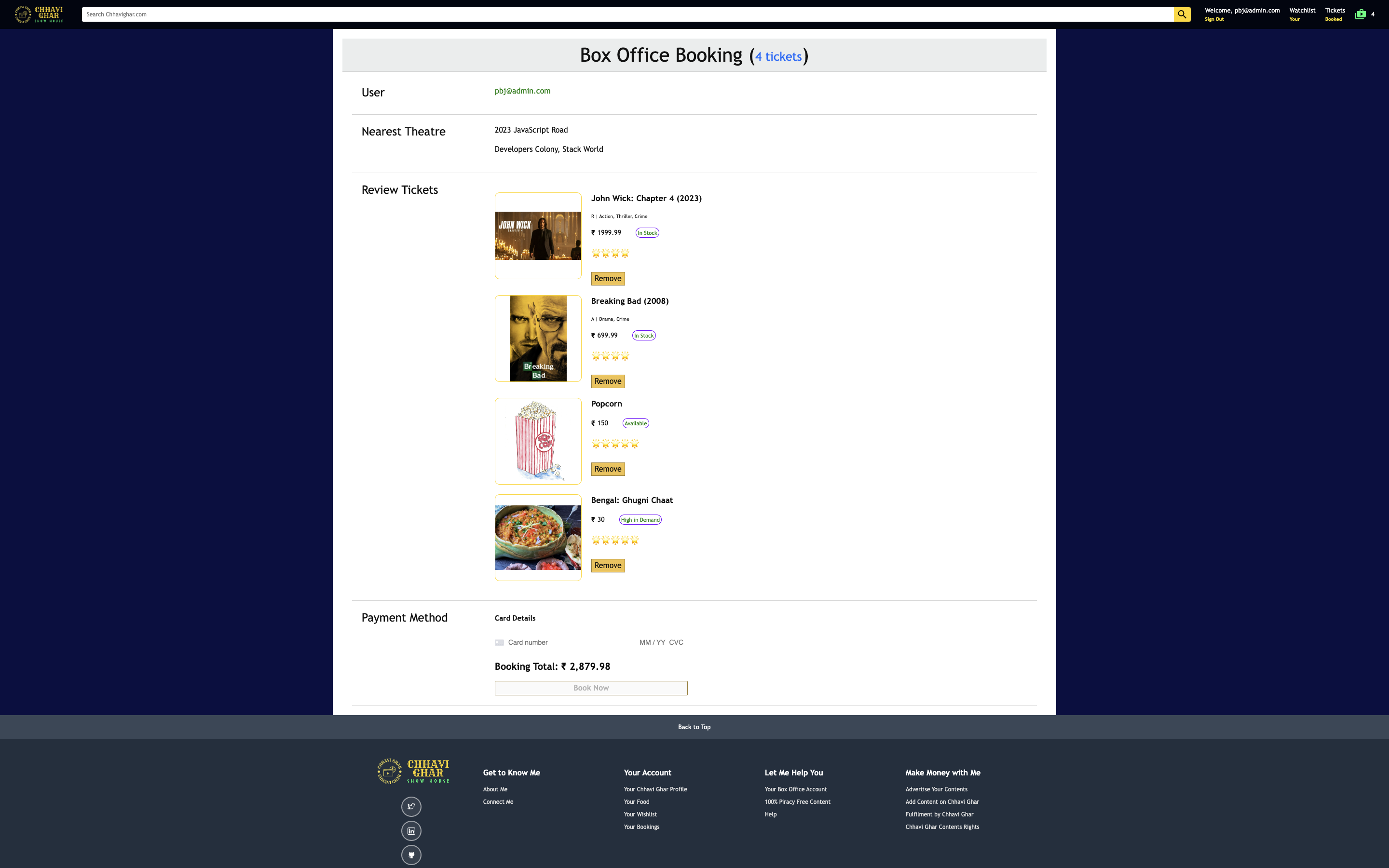 GitHub - ami-pbj/Chhavi-Ghar: A full stack movie booking web application built on Java, Spring ...