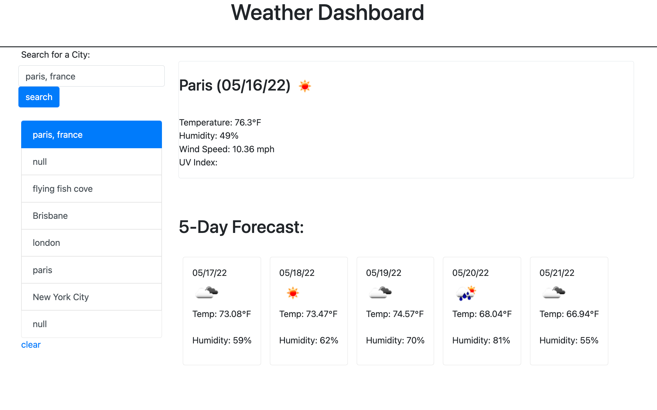 GitHub - ishelly1997/The-Simplest-Weather-Dashboard