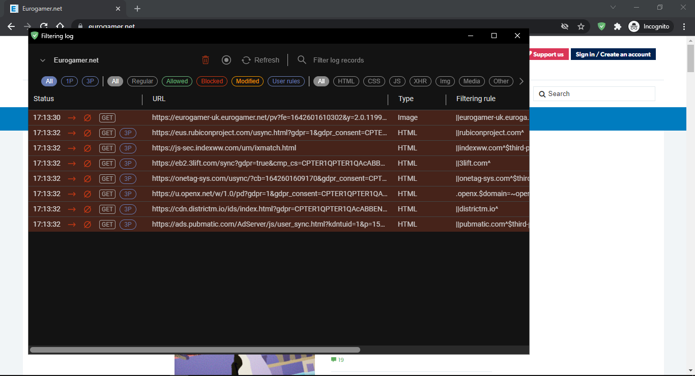 Maximize the filtering log window · Issue #1963 · AdguardTeam/AdguardBrowserExtension · GitHub