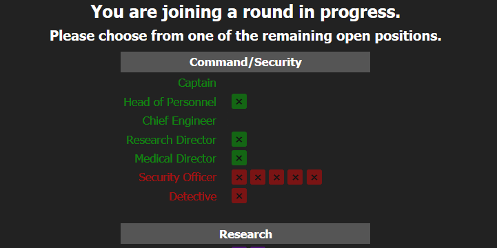 Latejoin screen in revolution still shows head slots as unavailable · Issue #1156 · goonstation ...