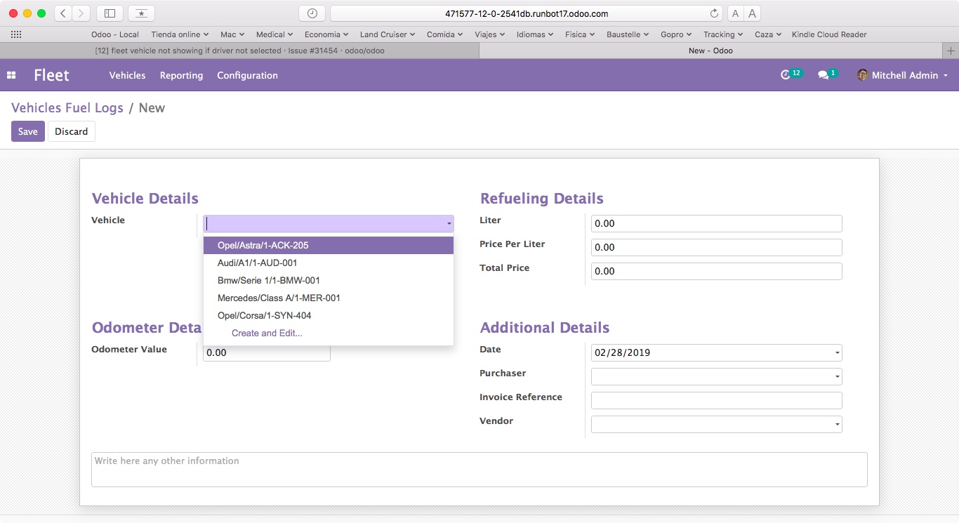 [12] fleet vehicle not showing if driver not selected · Issue #31454 ...