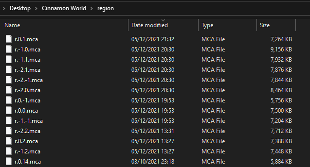 Alterations done in MC to world don't show in MCA · Issue #294 · Querz/mcaselector · GitHub