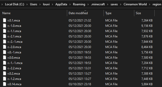 Alterations done in MC to world don't show in MCA · Issue #294 · Querz ...