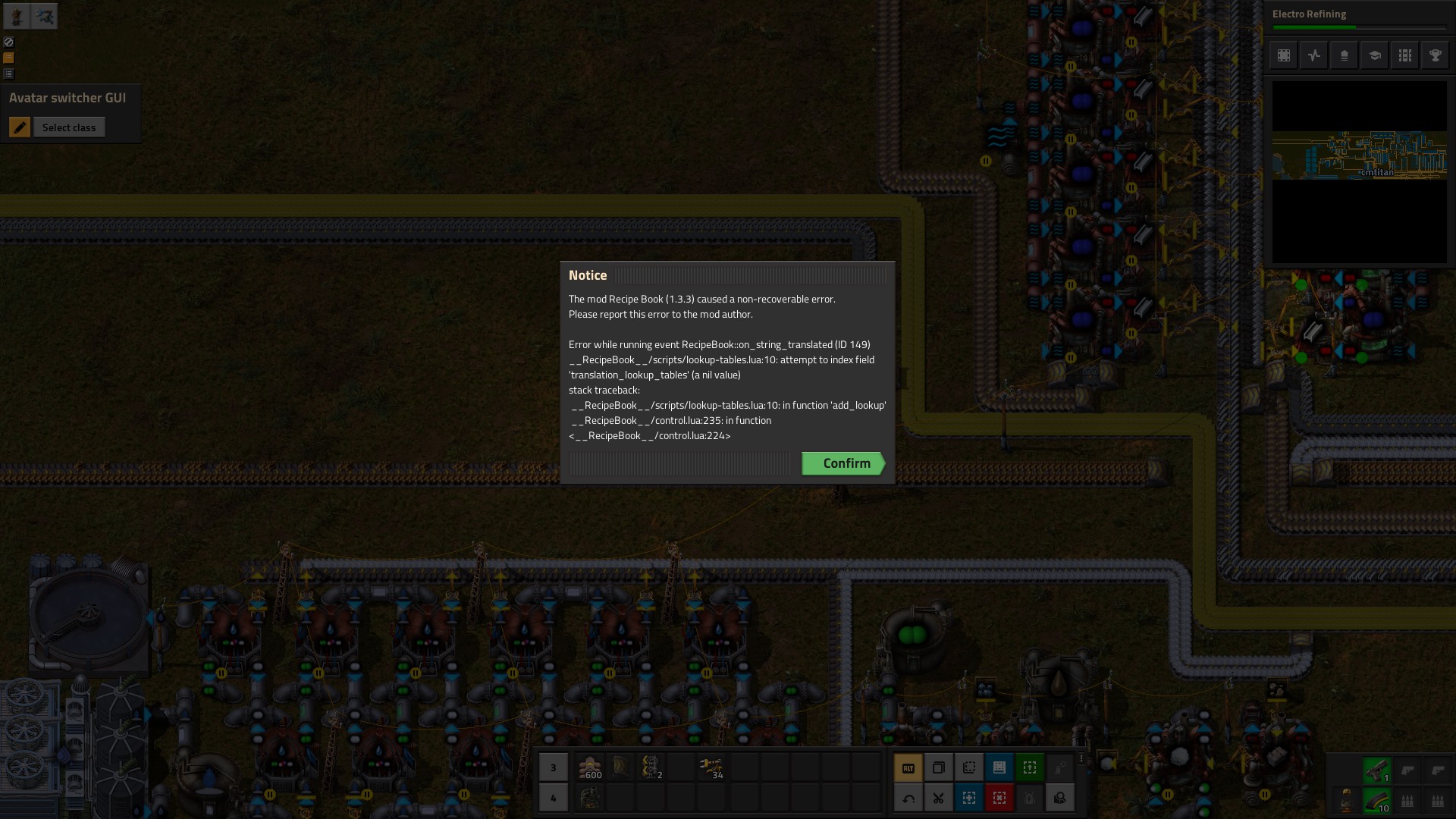 Crash upon opening the recipe book · Issue #13 · raiguard/RecipeBook · GitHub