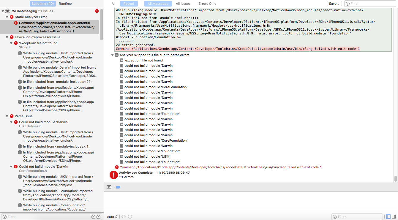 Xcode9 Build Failed [ Exception File Not Found String H] · Issue 606 · Evollu React Native Fcm