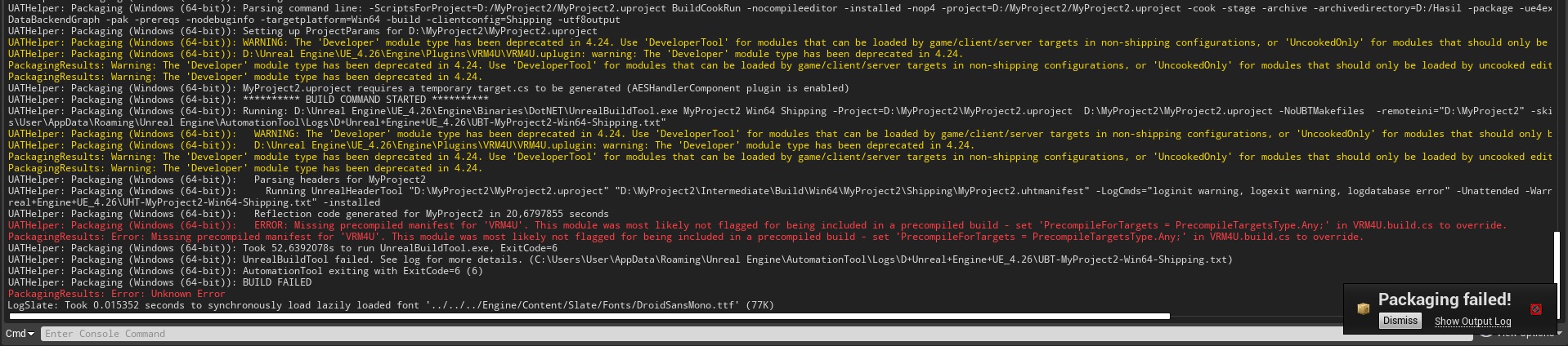 Error Packaging with UE 4.26.2 · Issue #113 · ruyo/VRM4U · GitHub