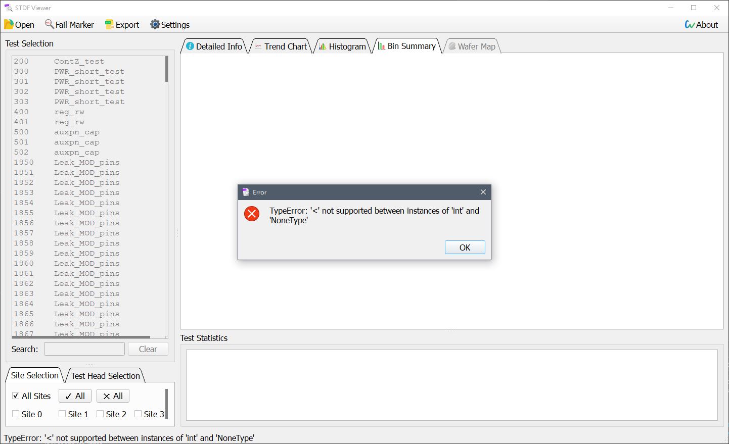Some stdf file can't work at STDF-Viewer-3.1.0 but it could be working ...