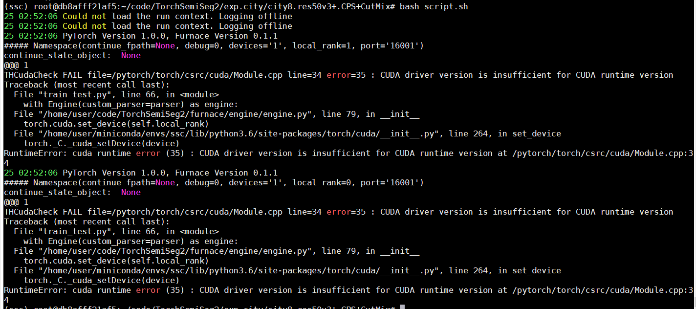 Docker Error · Issue 67 · Charlescxk Torchsemiseg · Github