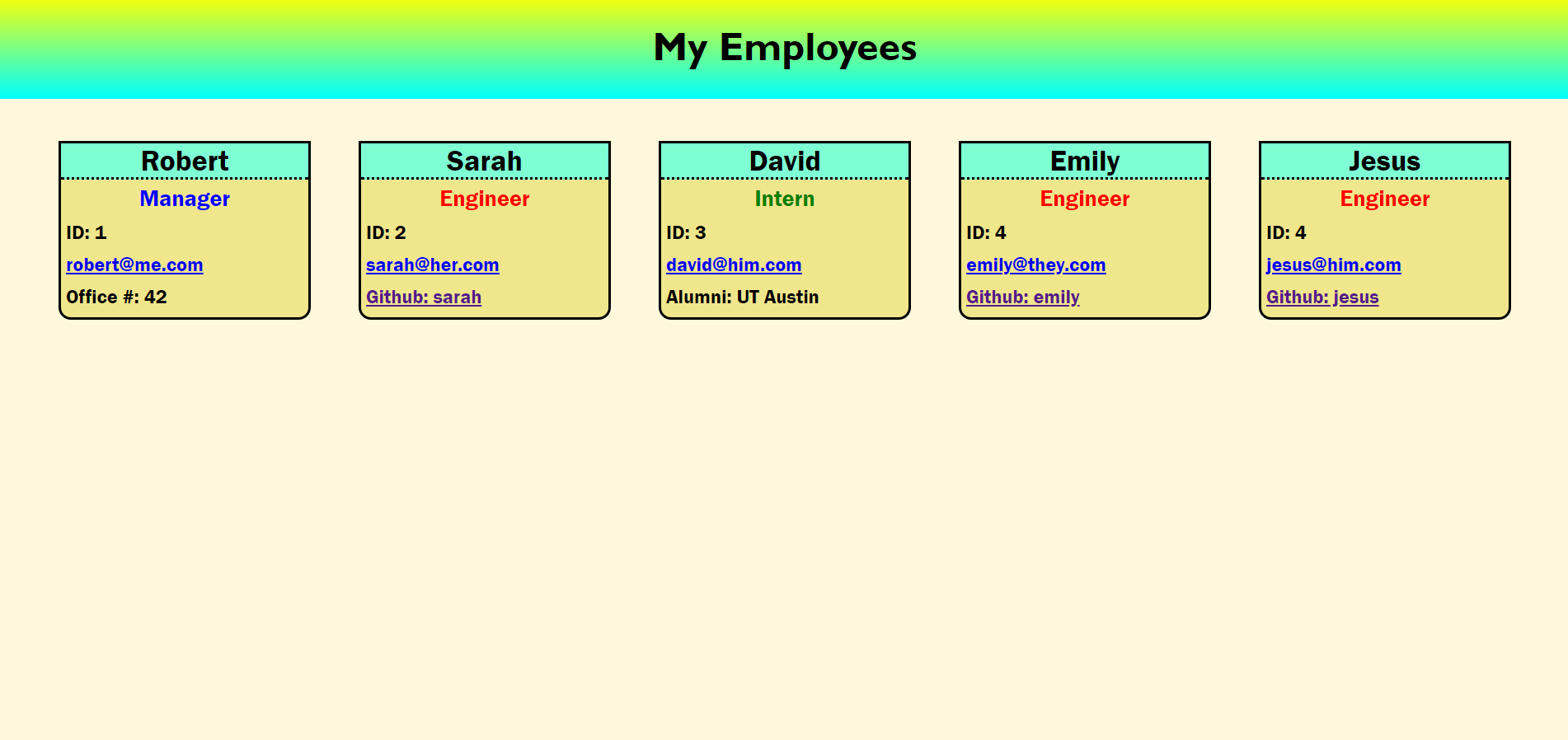 GitHub - SabotageCat/team-profile-generator