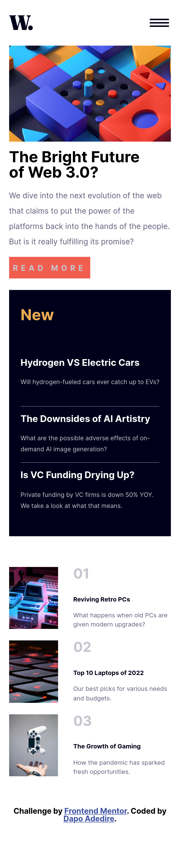GitHub - dapoadedire/news-homepage-main
