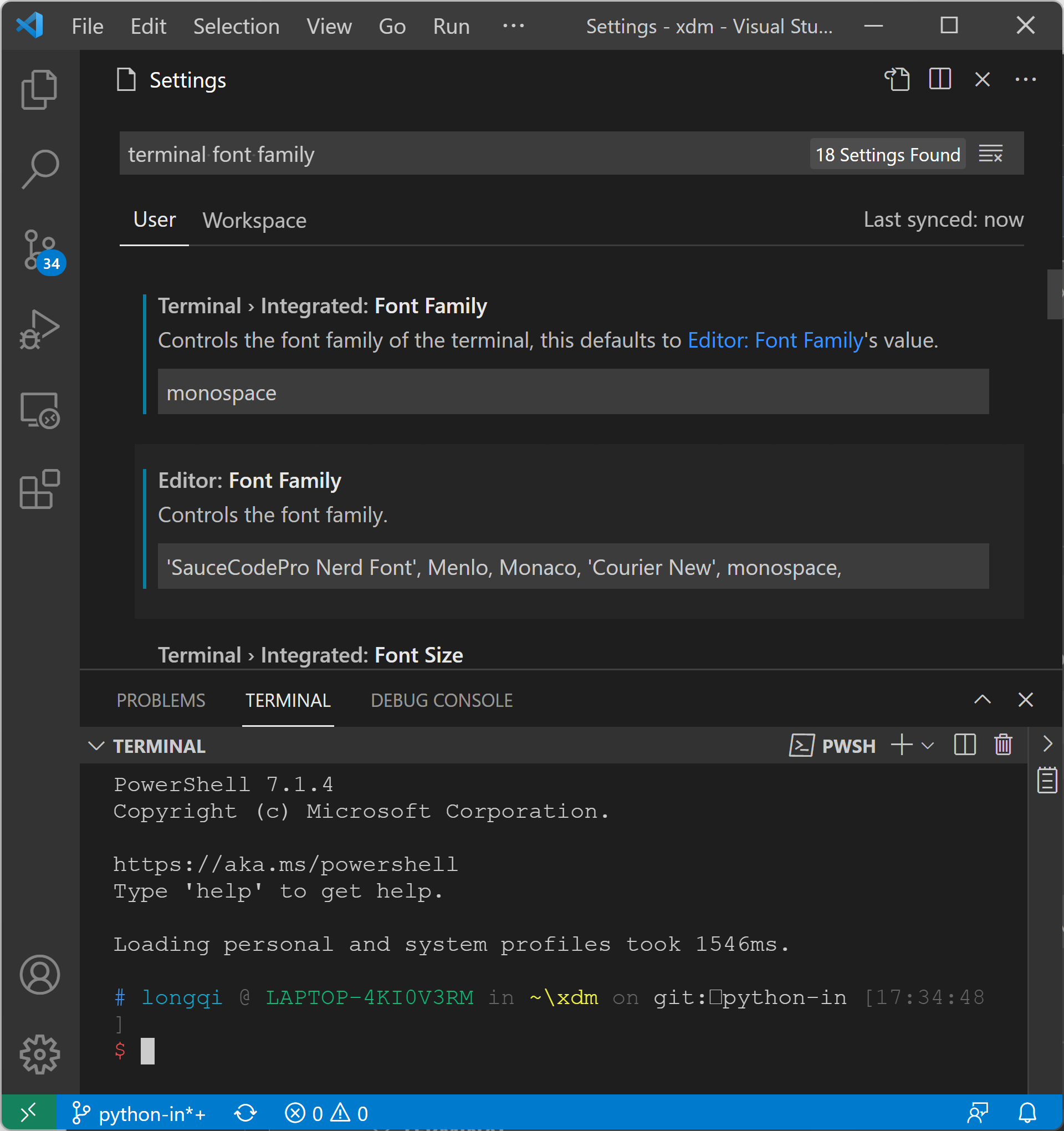 terminal font is super small · Issue #134193 · microsoft/vscode · GitHub